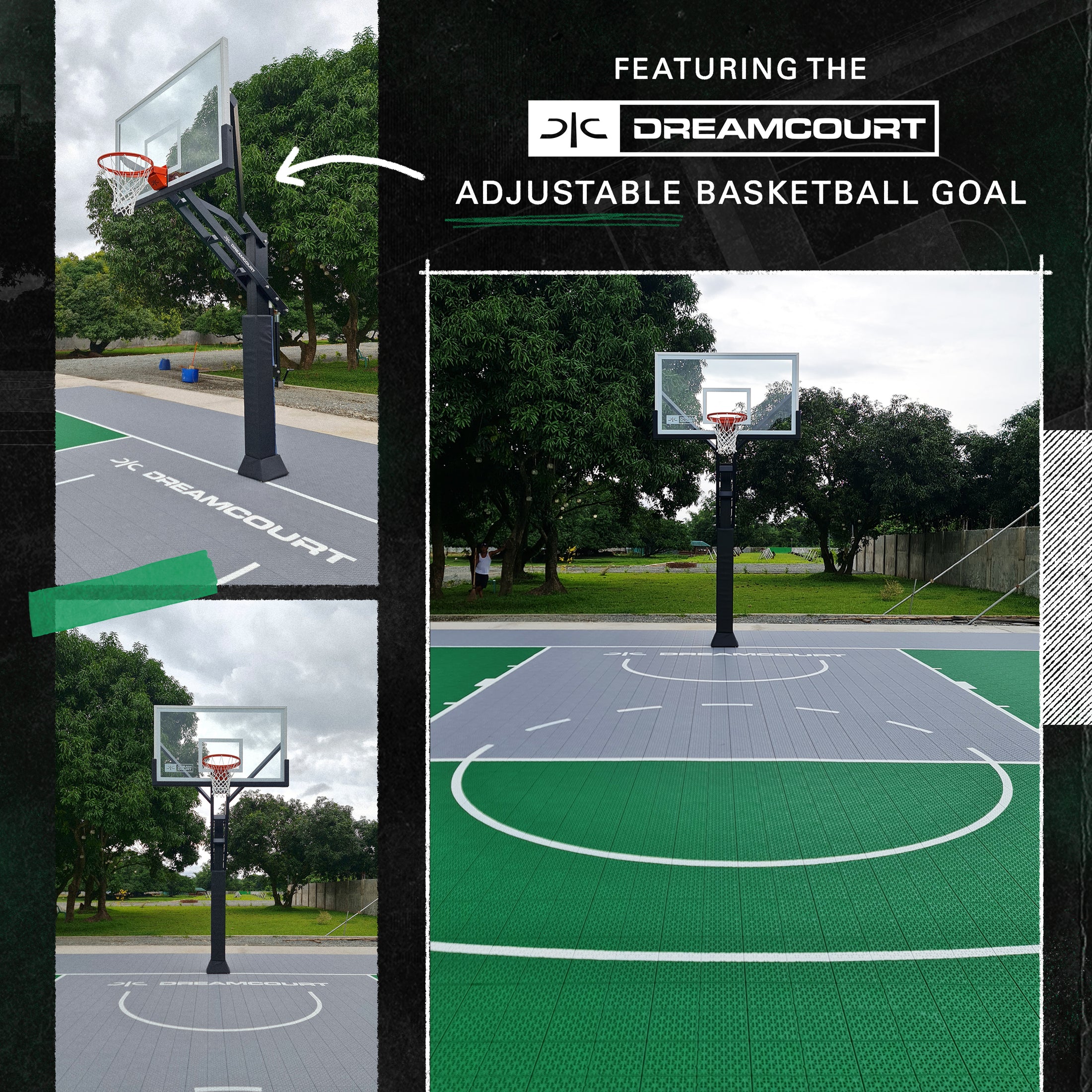 Adjustable Height Floor Mounted Hoop System – Dreamcourt